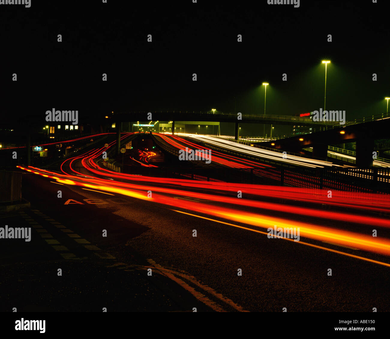 Light on road Stock Photo - Alamy