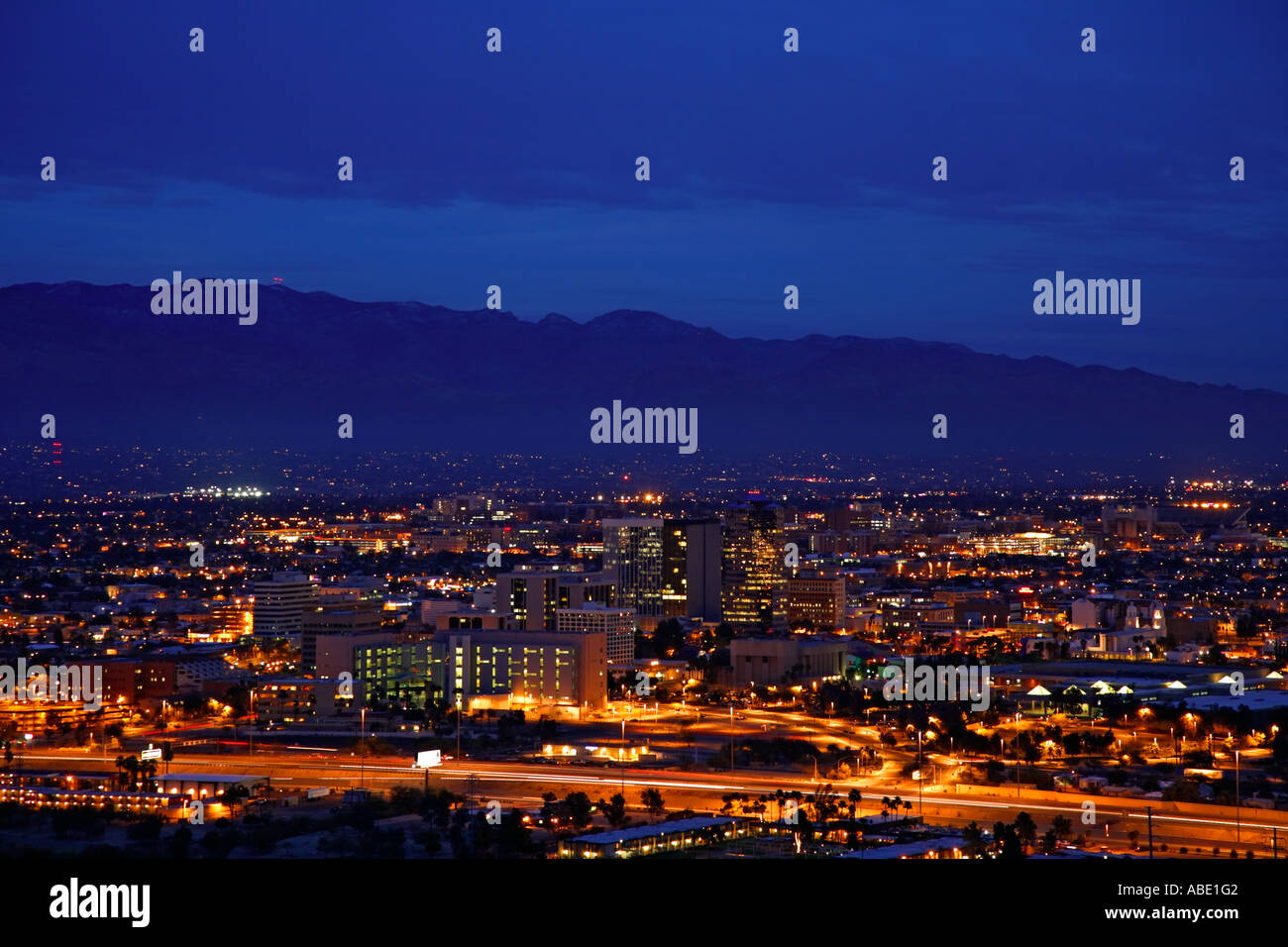 Sonoran desert nighttime town hi-res stock photography and images - Alamy