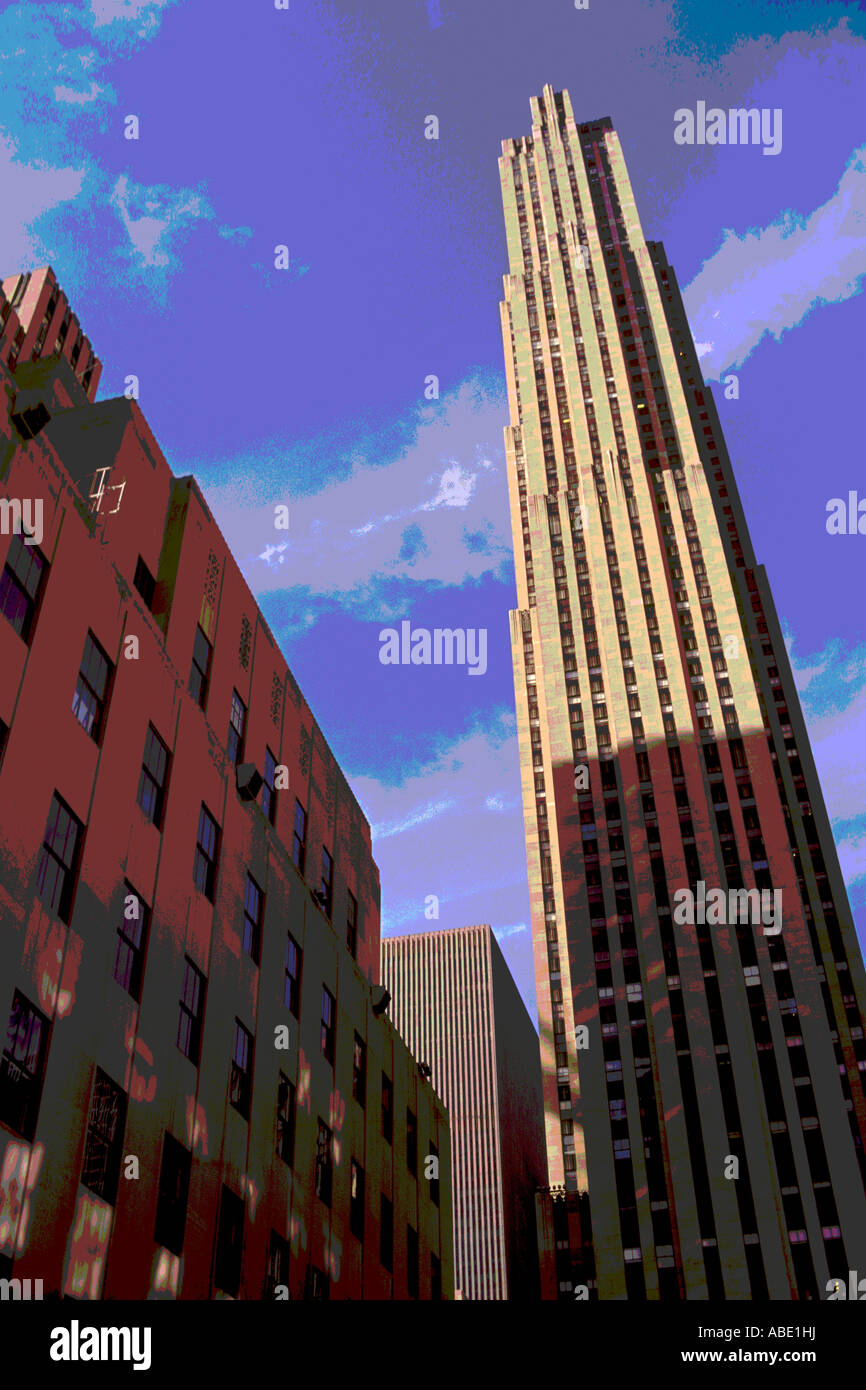 Rockefeller center NYC plaza Stock Photo - Alamy
