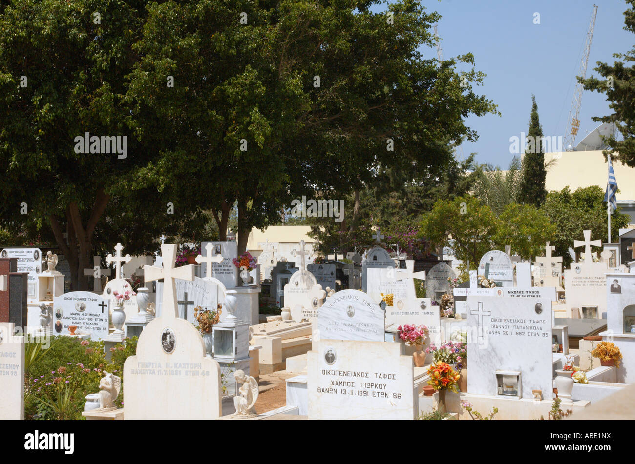 Cyprus Agia Napa The old cemetery on Leoforos Nissi street Stock Photo ...