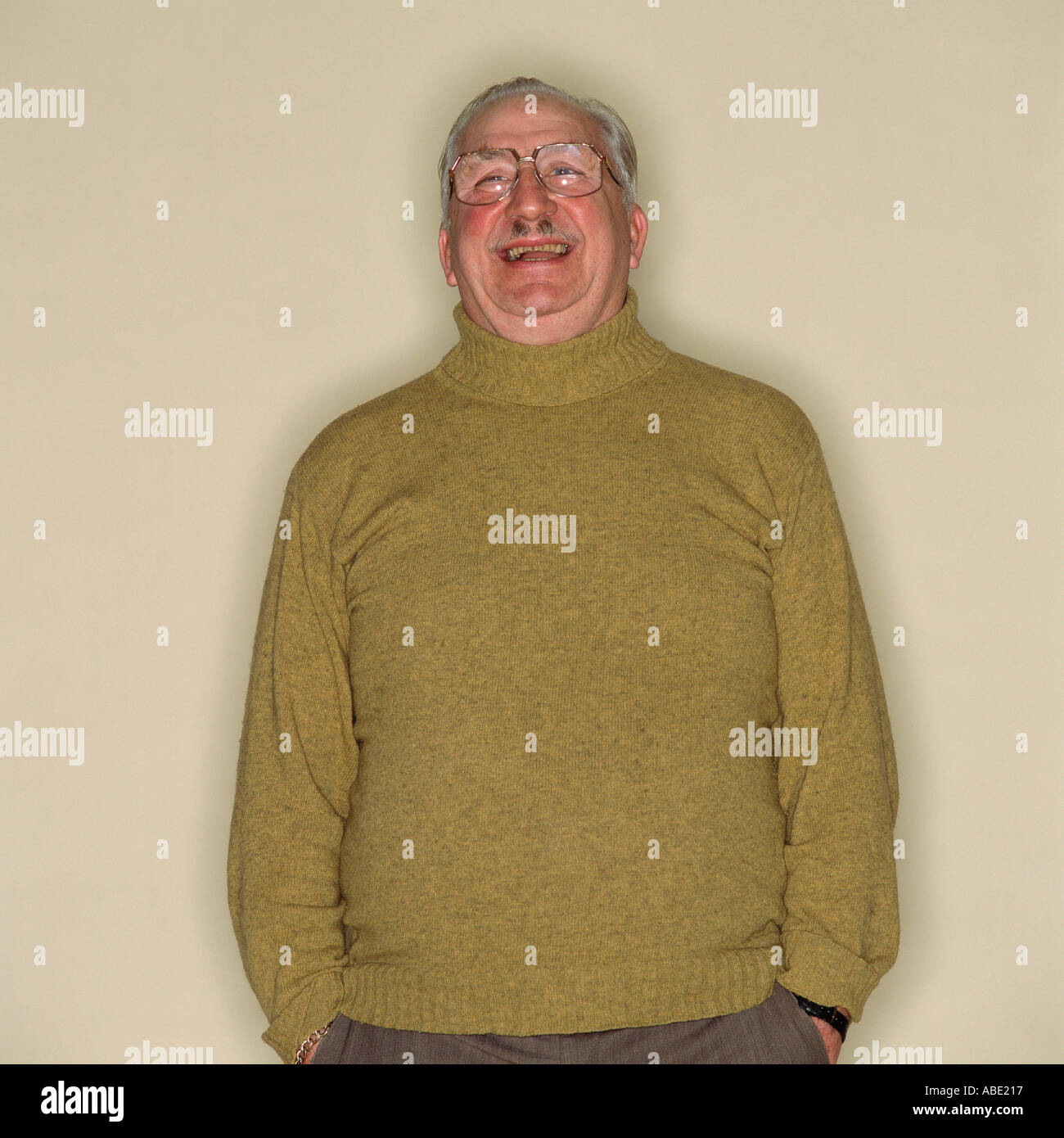 Fat happy man in glasses hi-res stock photography and images - Alamy