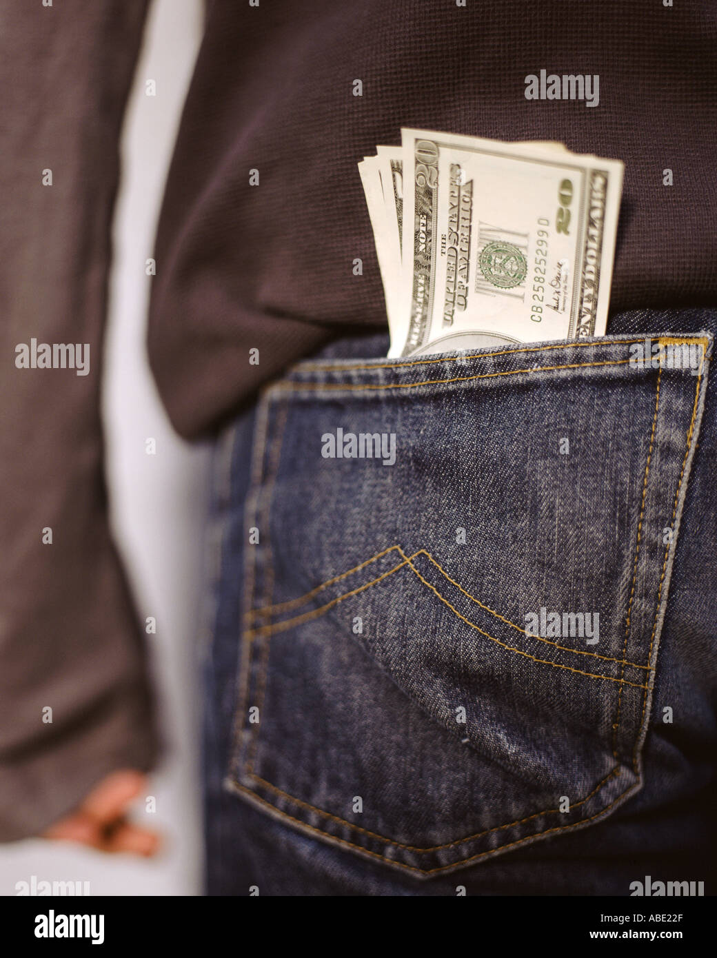 Money sticking out pants hi-res stock photography and images - Alamy