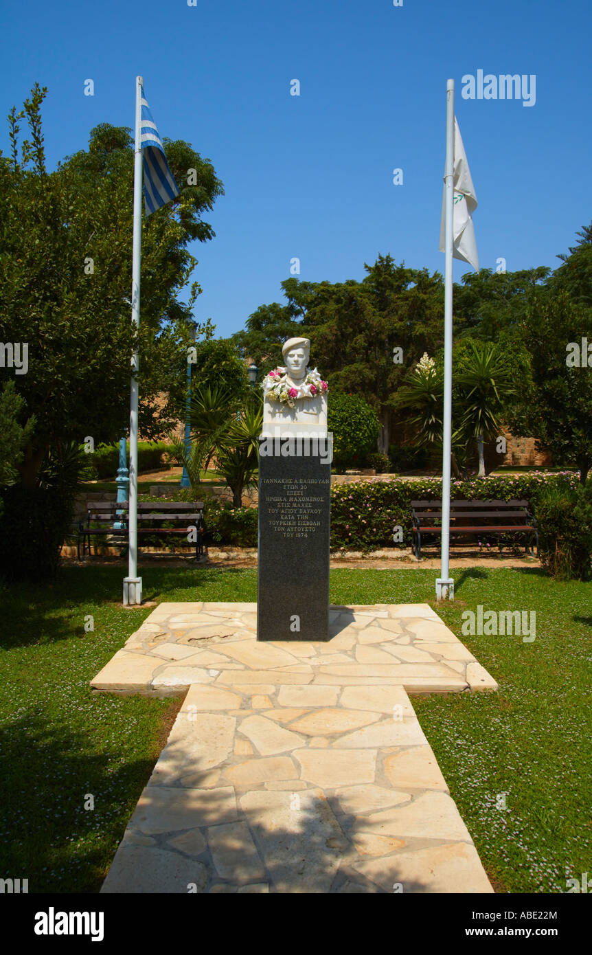 Cyprus Agia Napa A war memorial for the Greek Cypriot soldiers who died ...