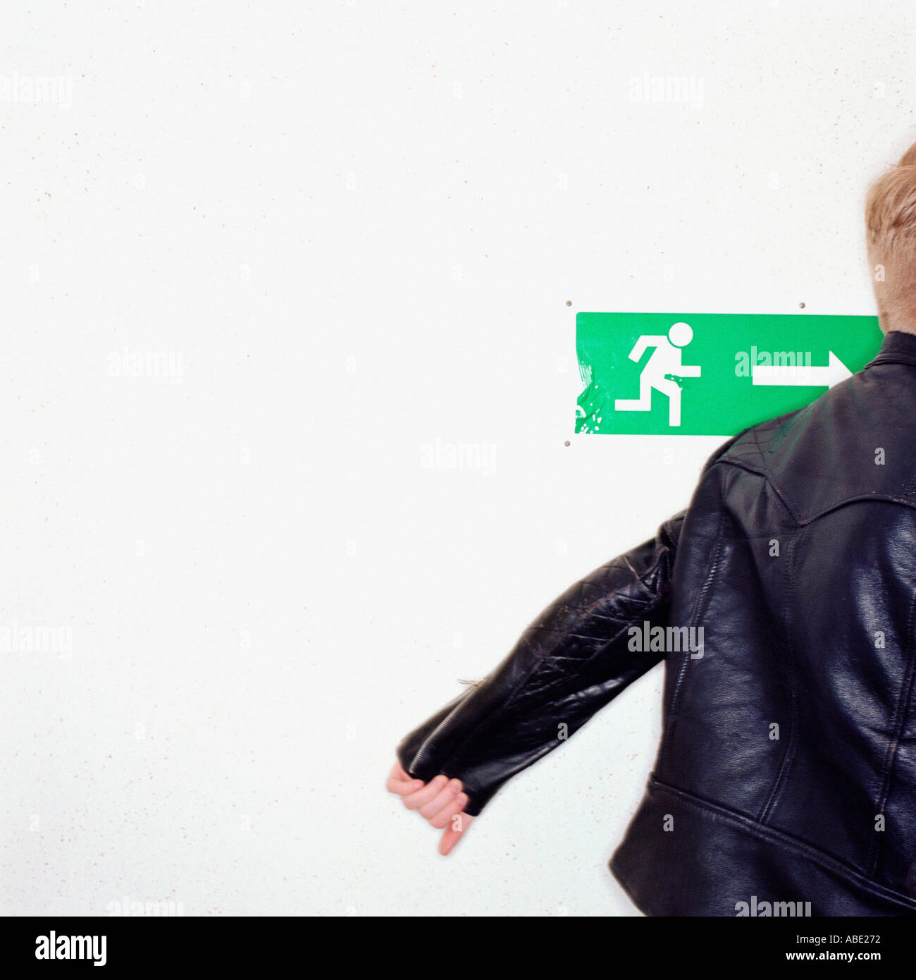 Man exit sign hi-res stock photography and images - Alamy