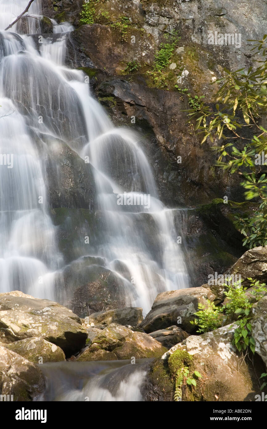Spruce Flat Falls a waterfall in the Great Smoky Mountains National ...