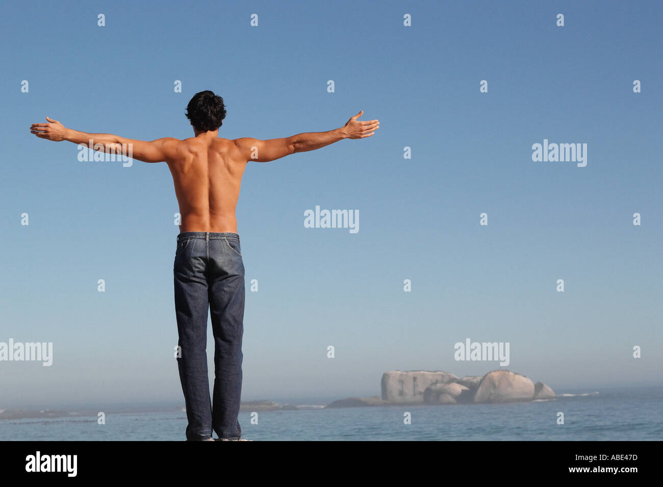 Man Back Open Arms