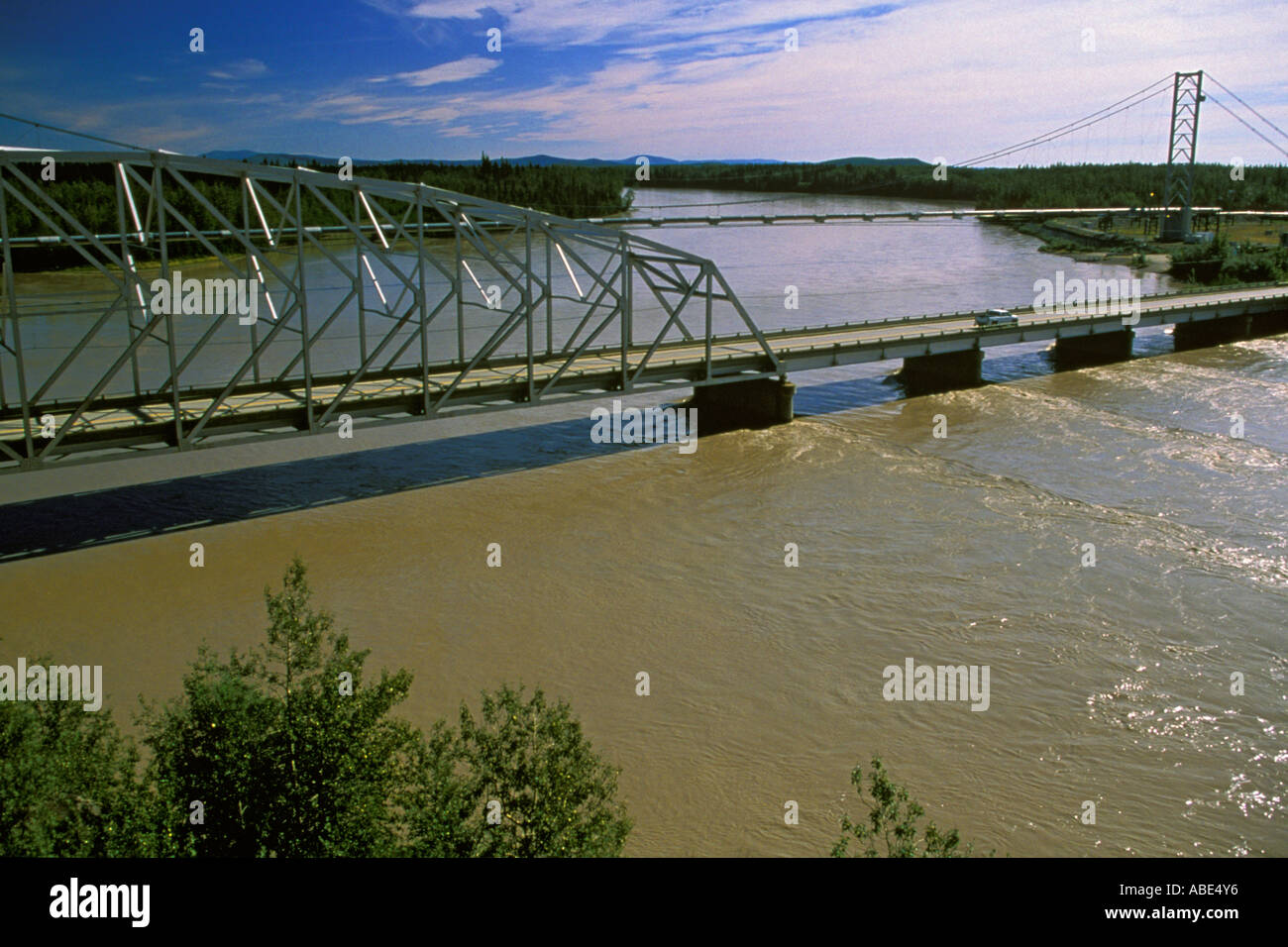 Alaska Highway crossing the Tanana River Alaska Stock Photo - Alamy
