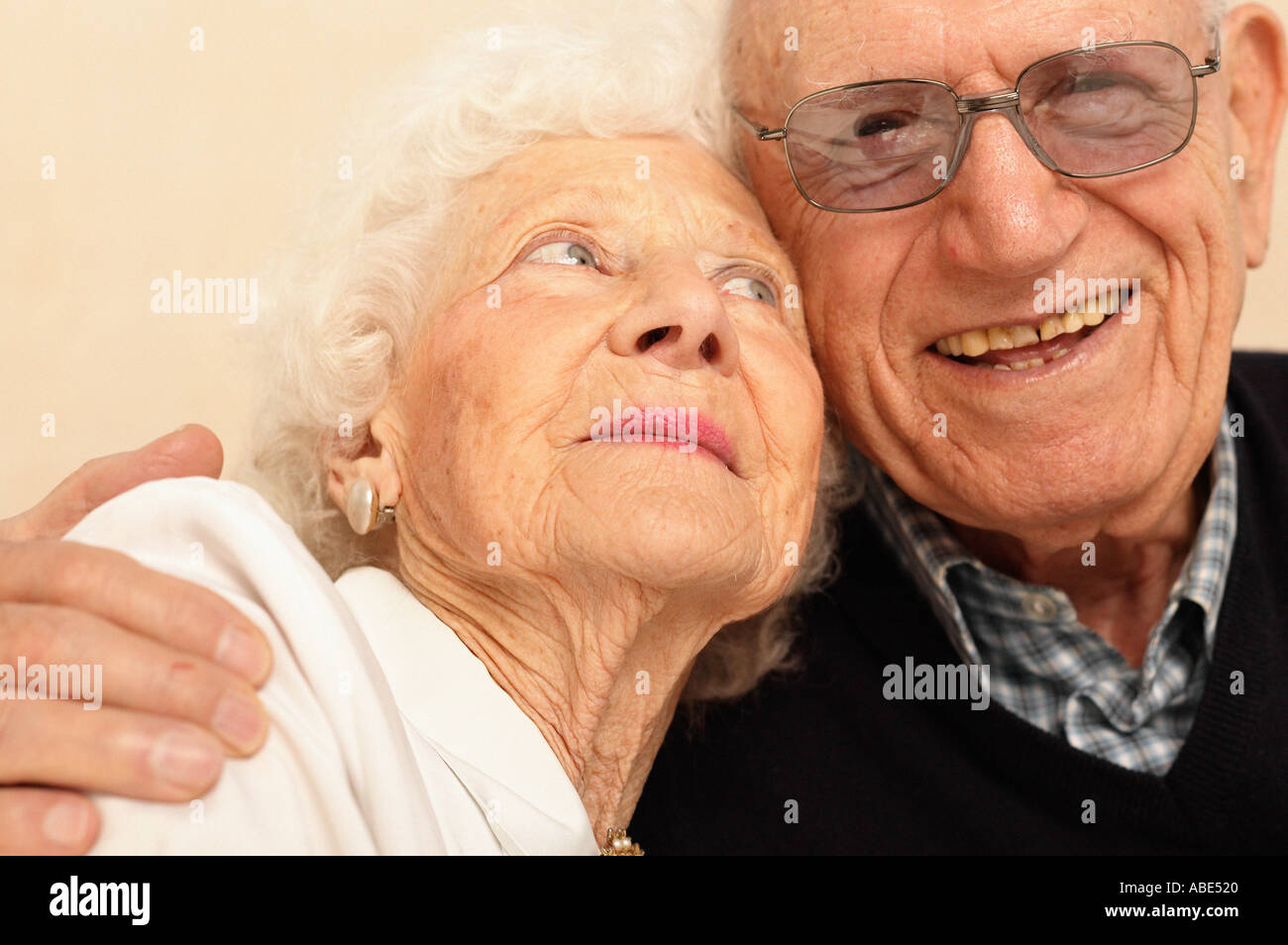 Happy elderly couple together Stock Photo - Alamy