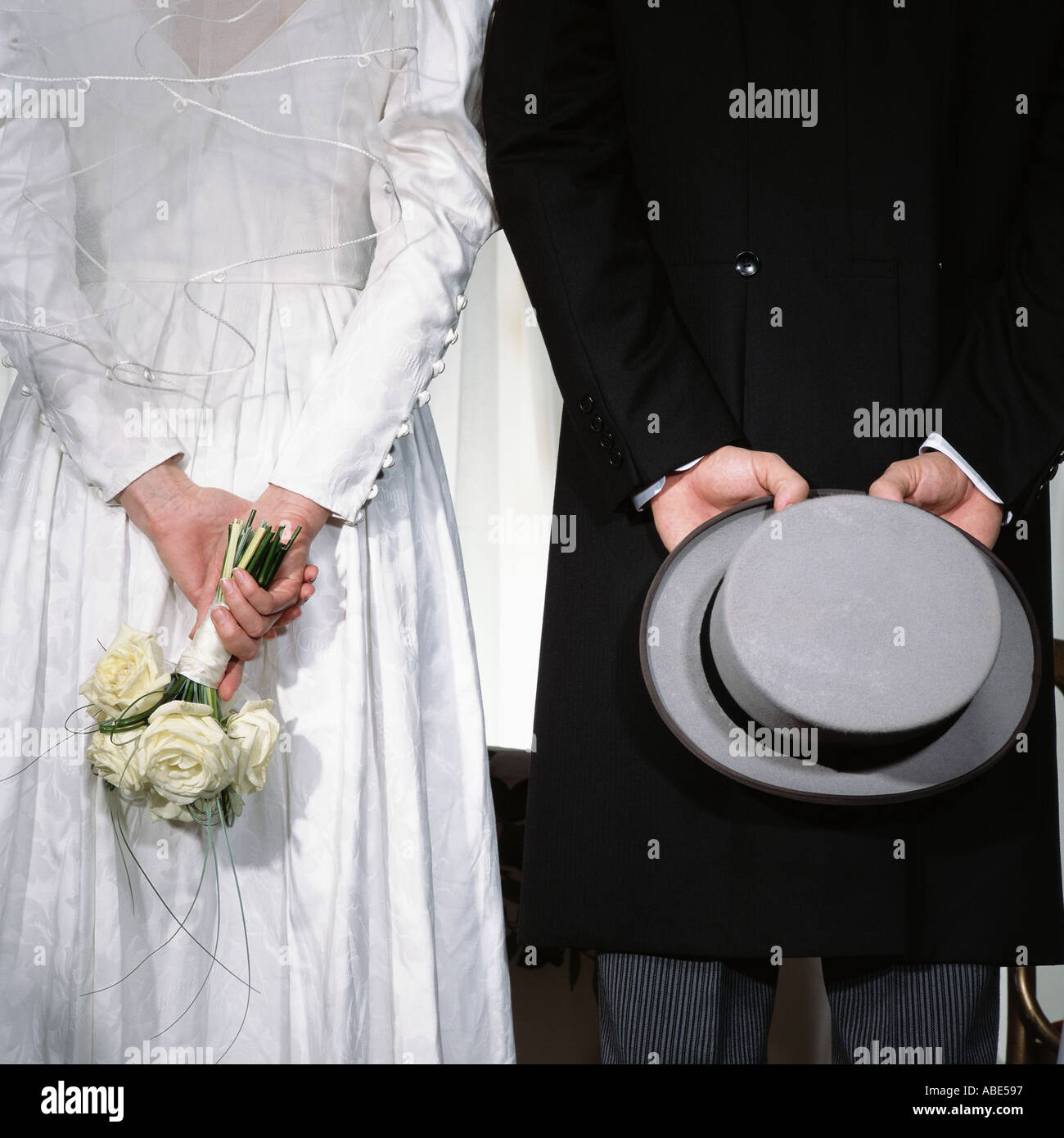 Back of a bride and groom Stock Photo - Alamy