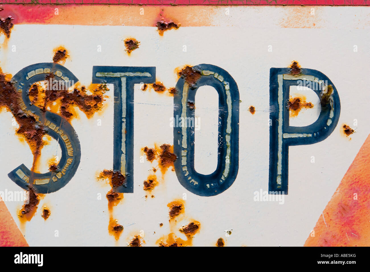 Rusty stop sign Stock Photo - Alamy
