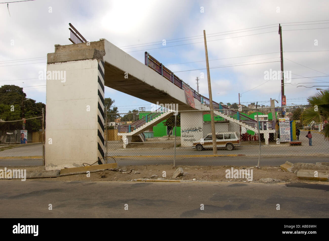 Collapsed Foot Bridge Stock Photo - Alamy