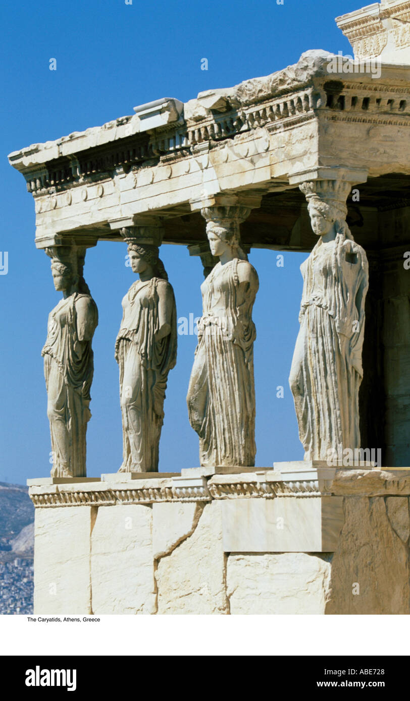 The Caryatids, Athens, Greece Stock Photo - Alamy