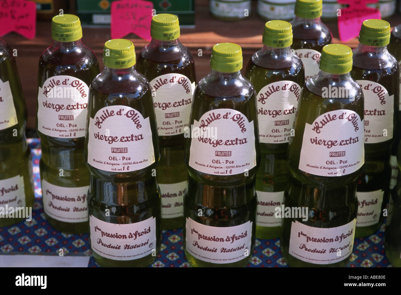 Olive oil bottles, Aix-en-Provence Stock Photo - Alamy