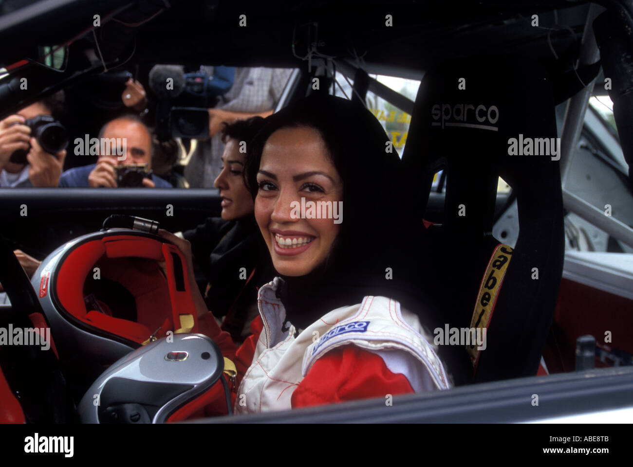 Laleh Seddigh , celebrity female racing driver Iran 2005 ©Mark Shenley ...