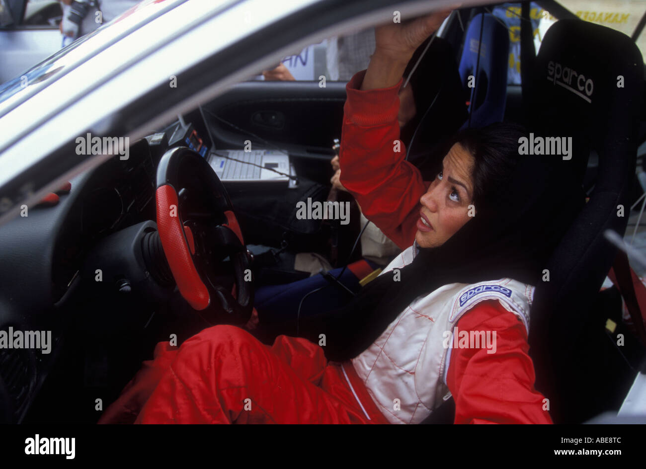 Laleh Seddigh , celebrity female racing driver Iran 2005 ©Mark Shenley ...