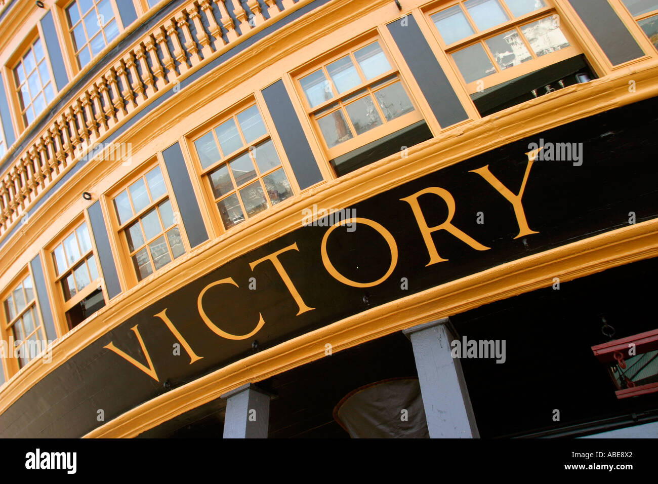 Detail of Lord Horatio Nelson's ship HMS Victory Portsmouth UK Stock ...