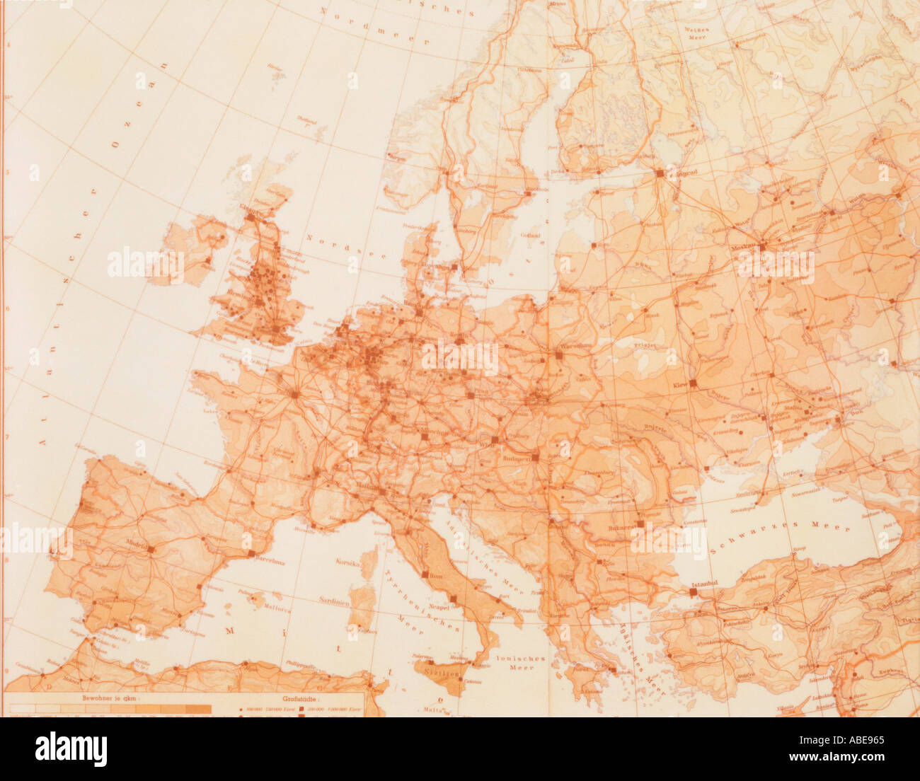 Map of Europe Stock Photo - Alamy