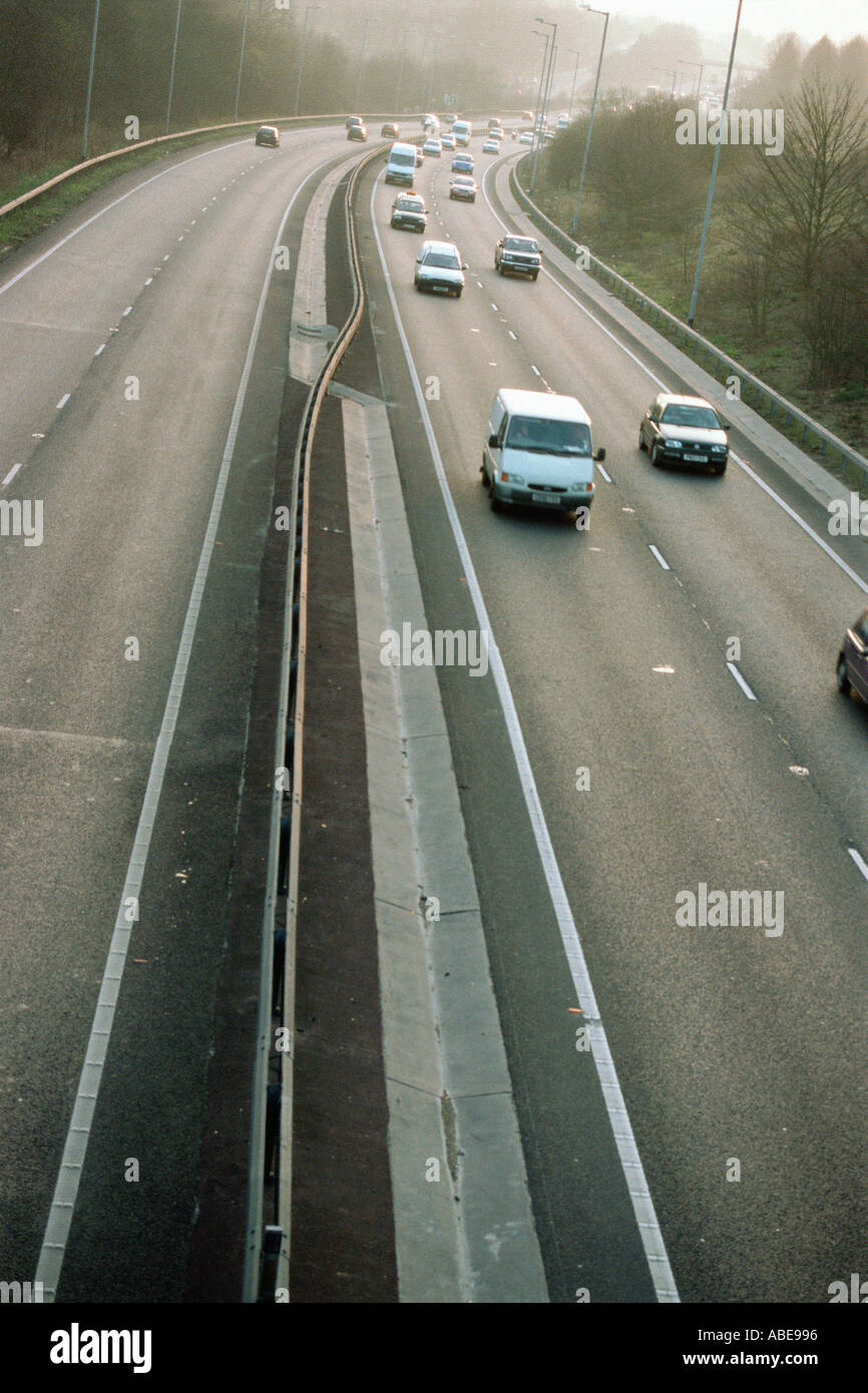 Motorway with cars Stock Photo - Alamy