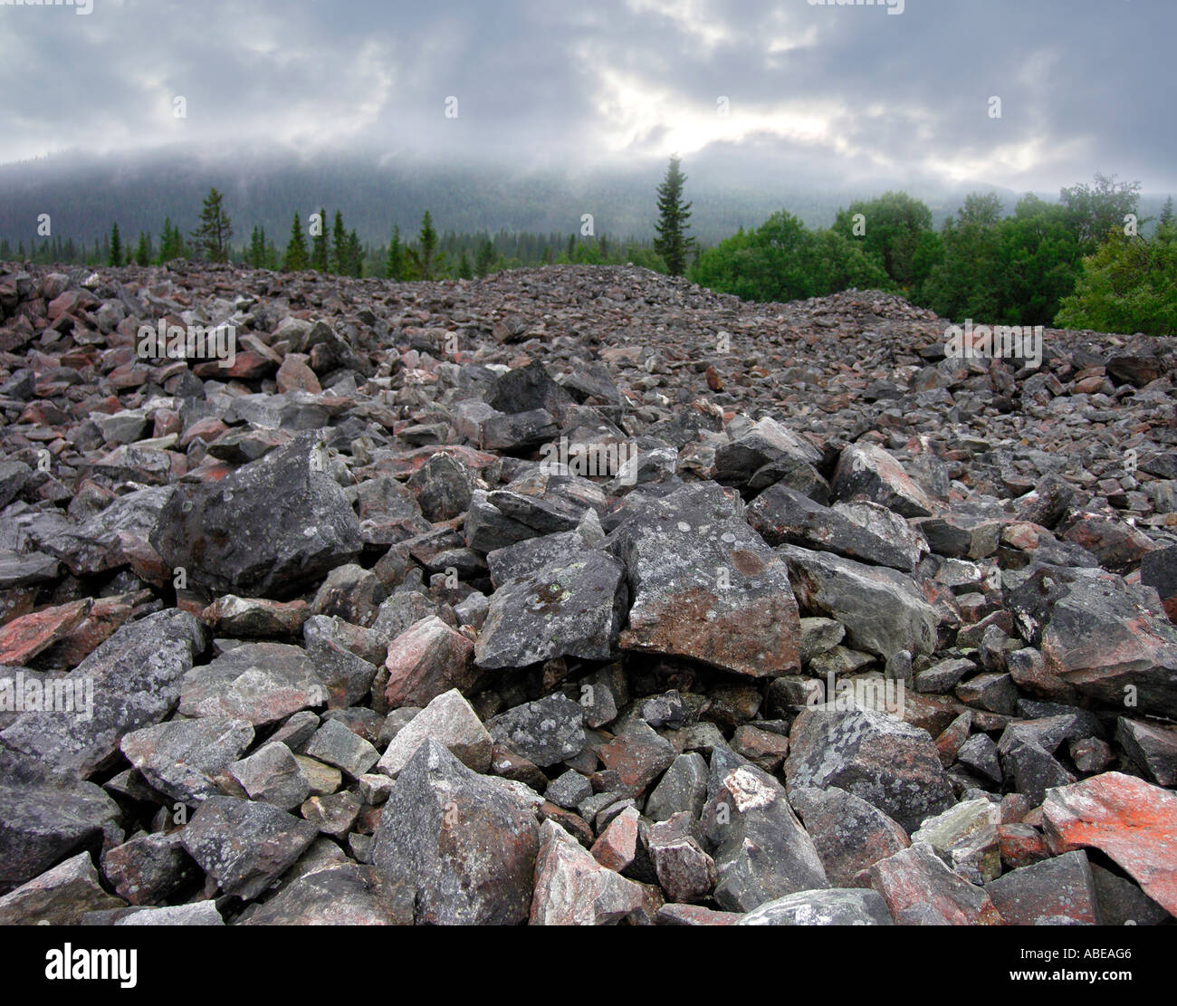 stones carryover residues remainders of former mining in a pit former ...