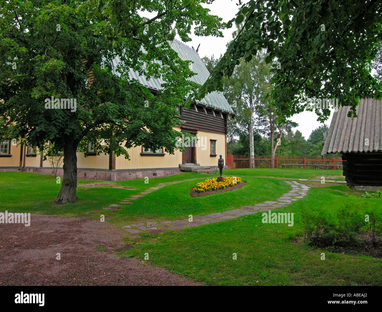 house with studio of the artist painter Anders Zorn in Mora at lake ...