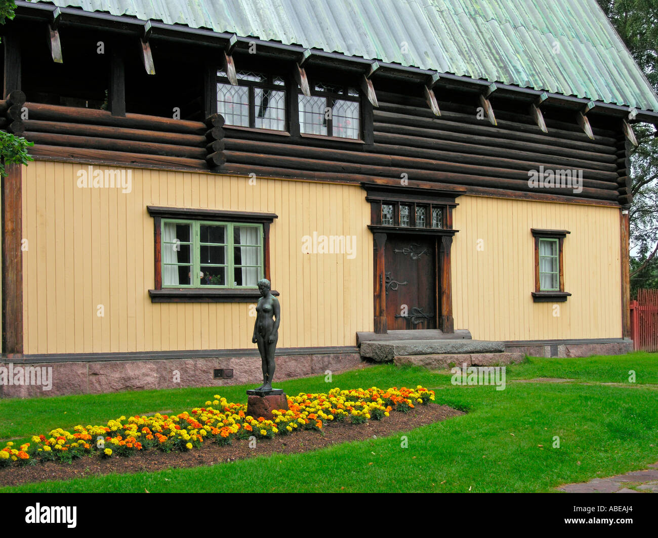 house with studio of the artist painter Anders Zorn in Mora at lake ...