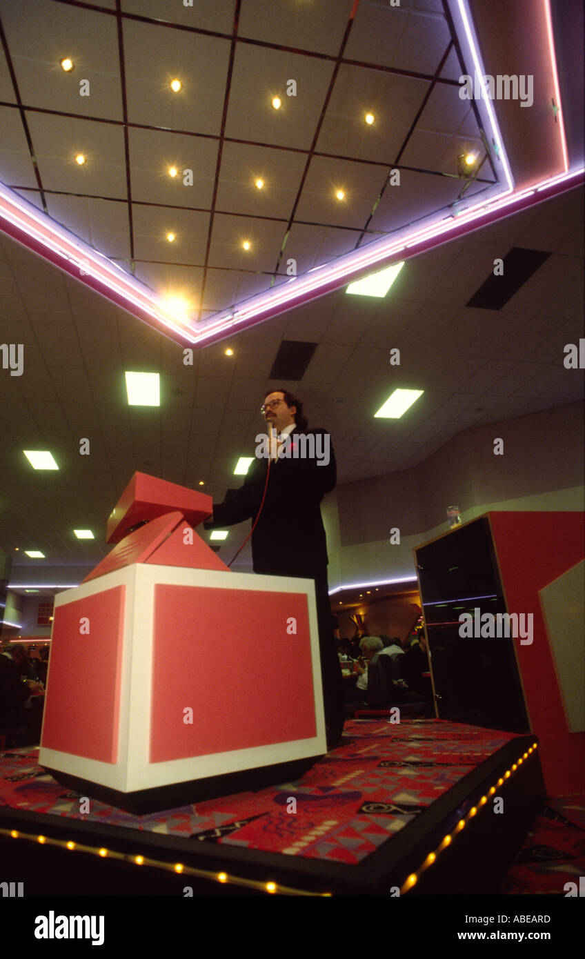 Bingo caller at a Bingo Hall in South London Stock Photo - Alamy