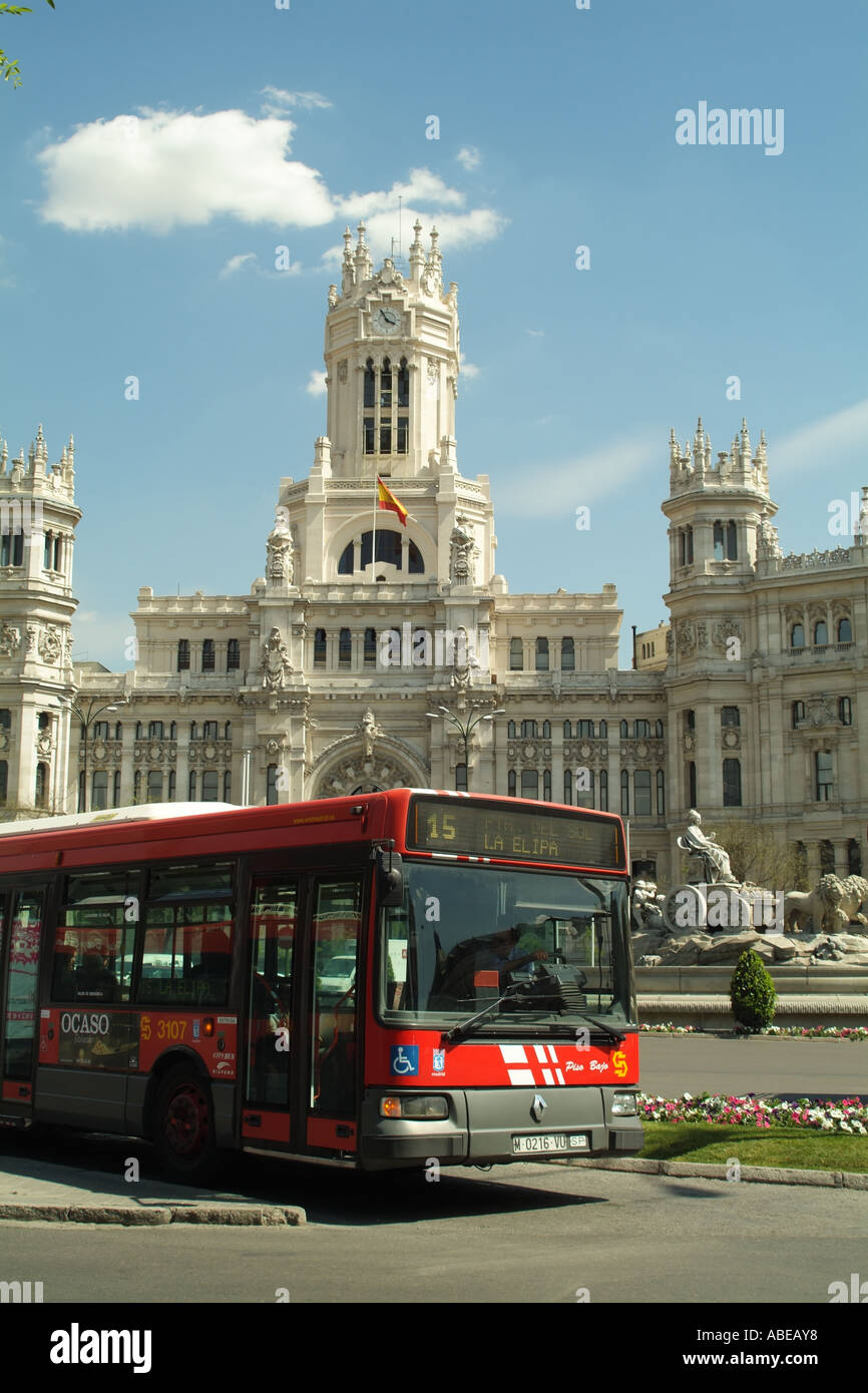 Plaza de Cibeles Spanish postal service headquarters Madrid Spain ...