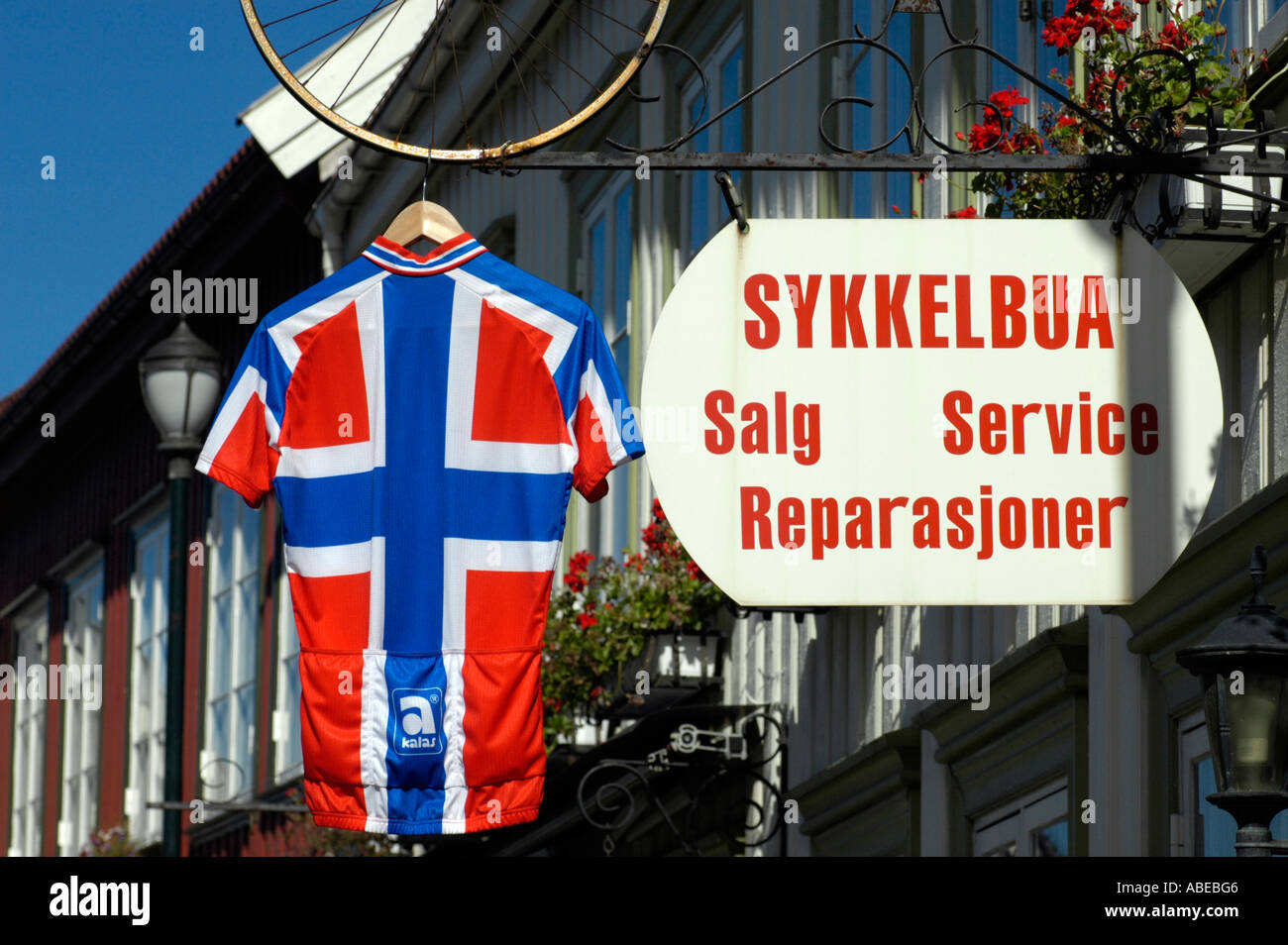 Trondheim storefronts facades of old timber houses woodhouses with ...