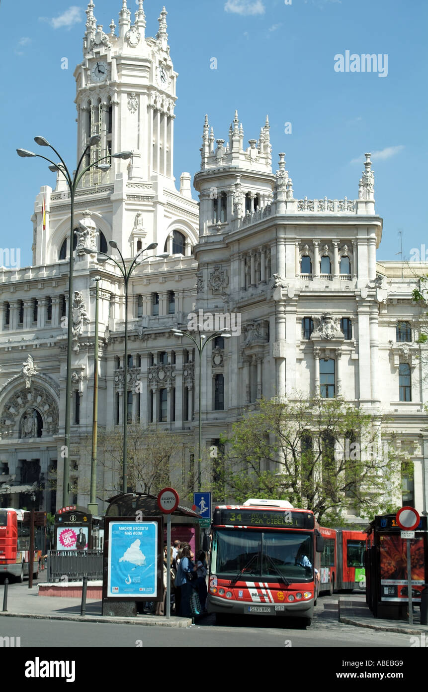Plaza de Cibeles Spanish postal service headquarters Madrid Spain ...