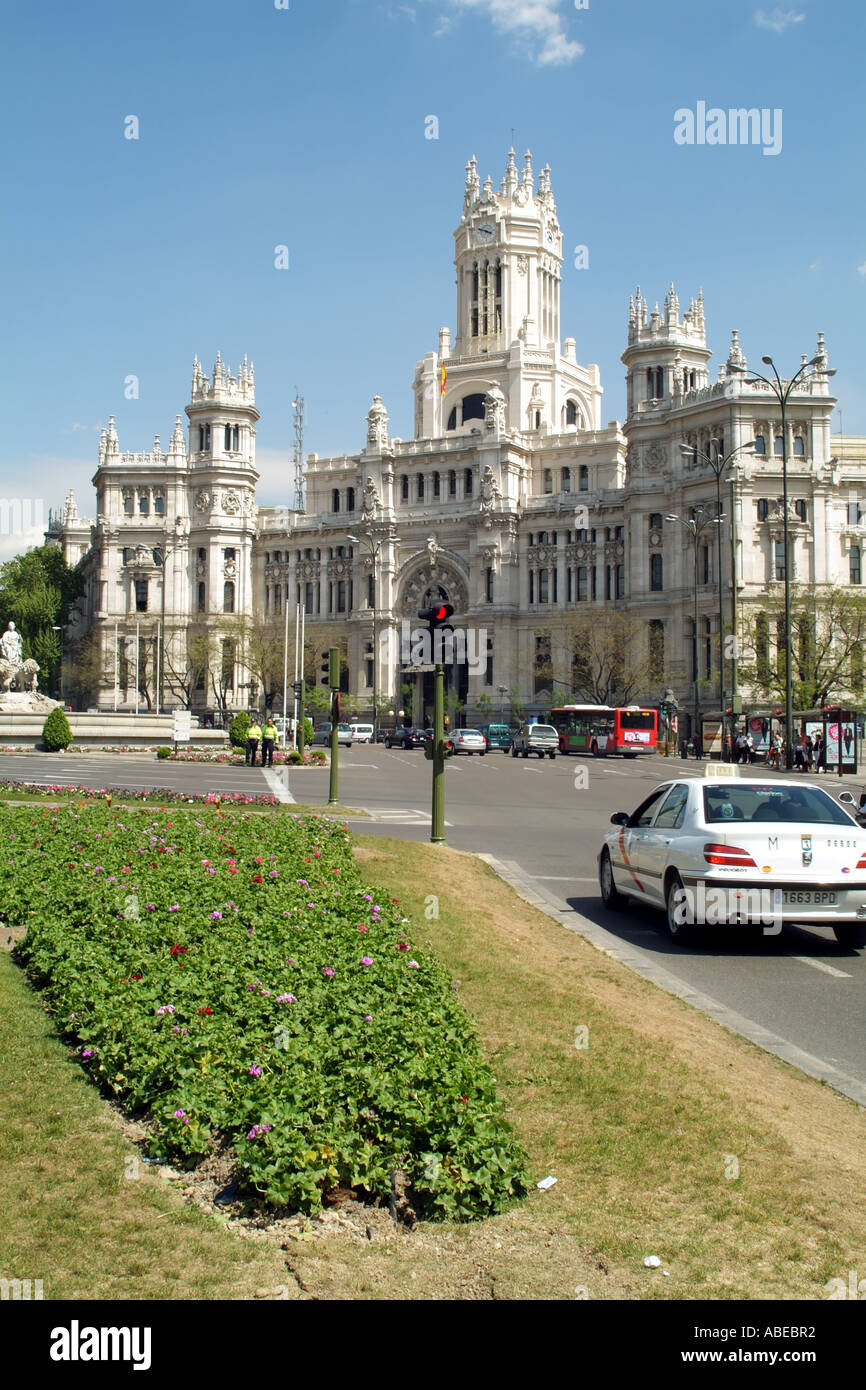 Plaza de Cibeles Spanish postal service headquarters Madrid Spain ...