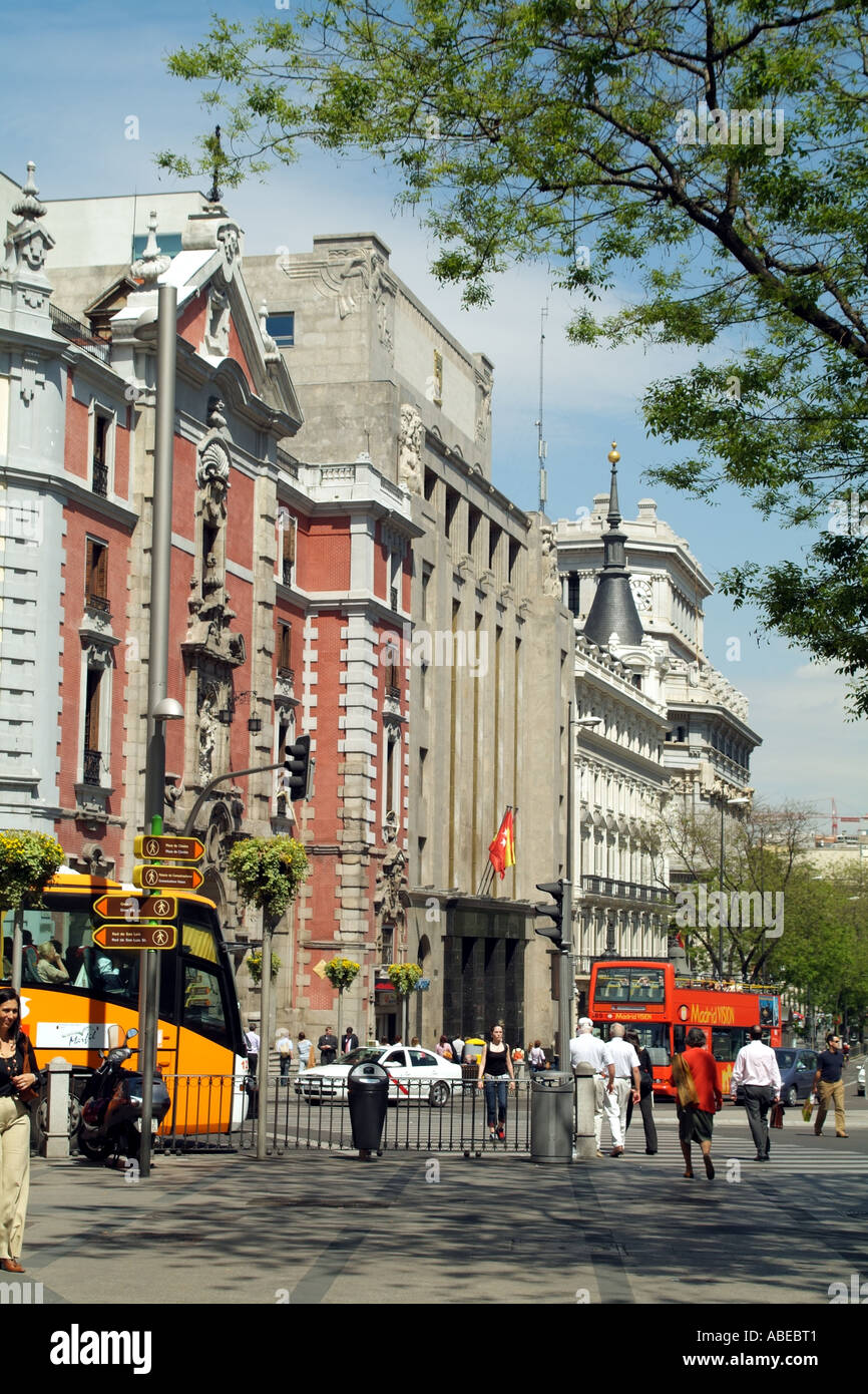 Madrid capital Spain Europe EU. City centre buildings architecture ...