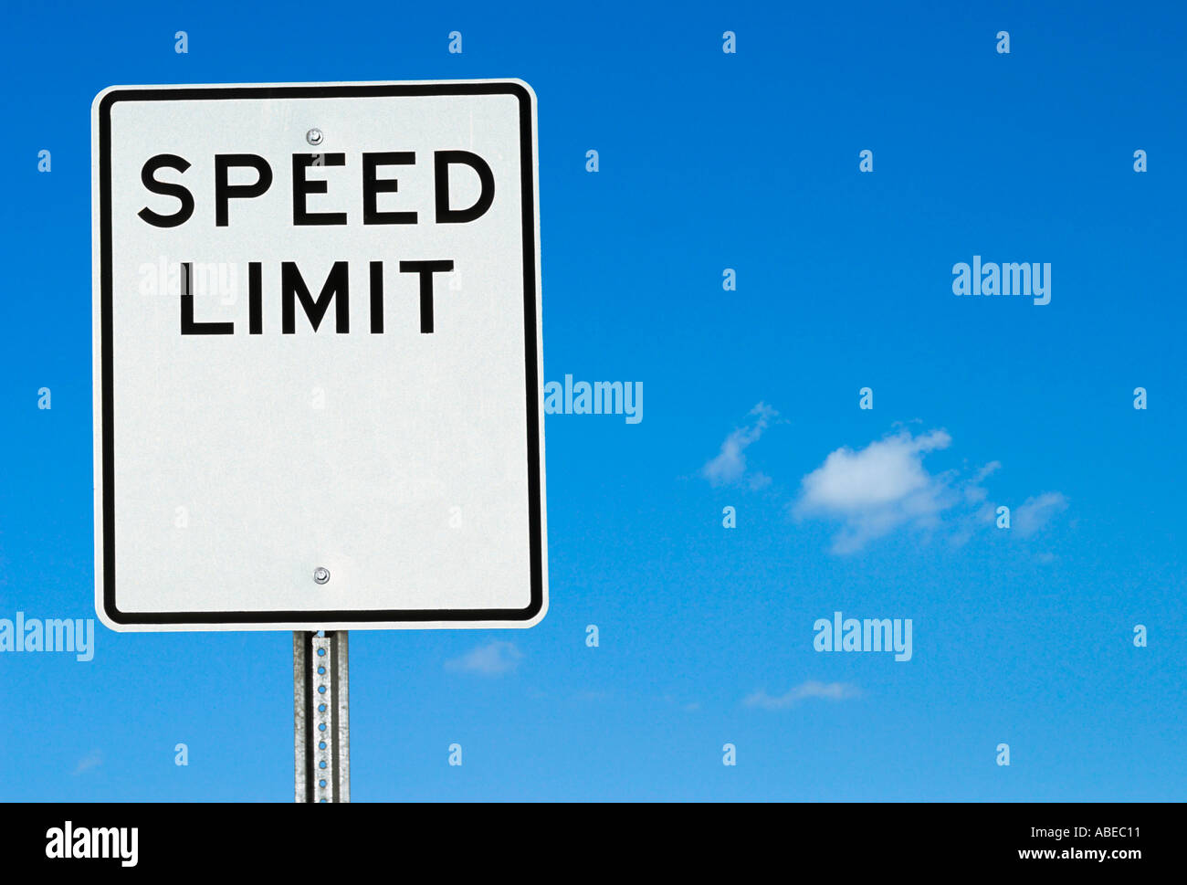 Blank Speed Limit Sign