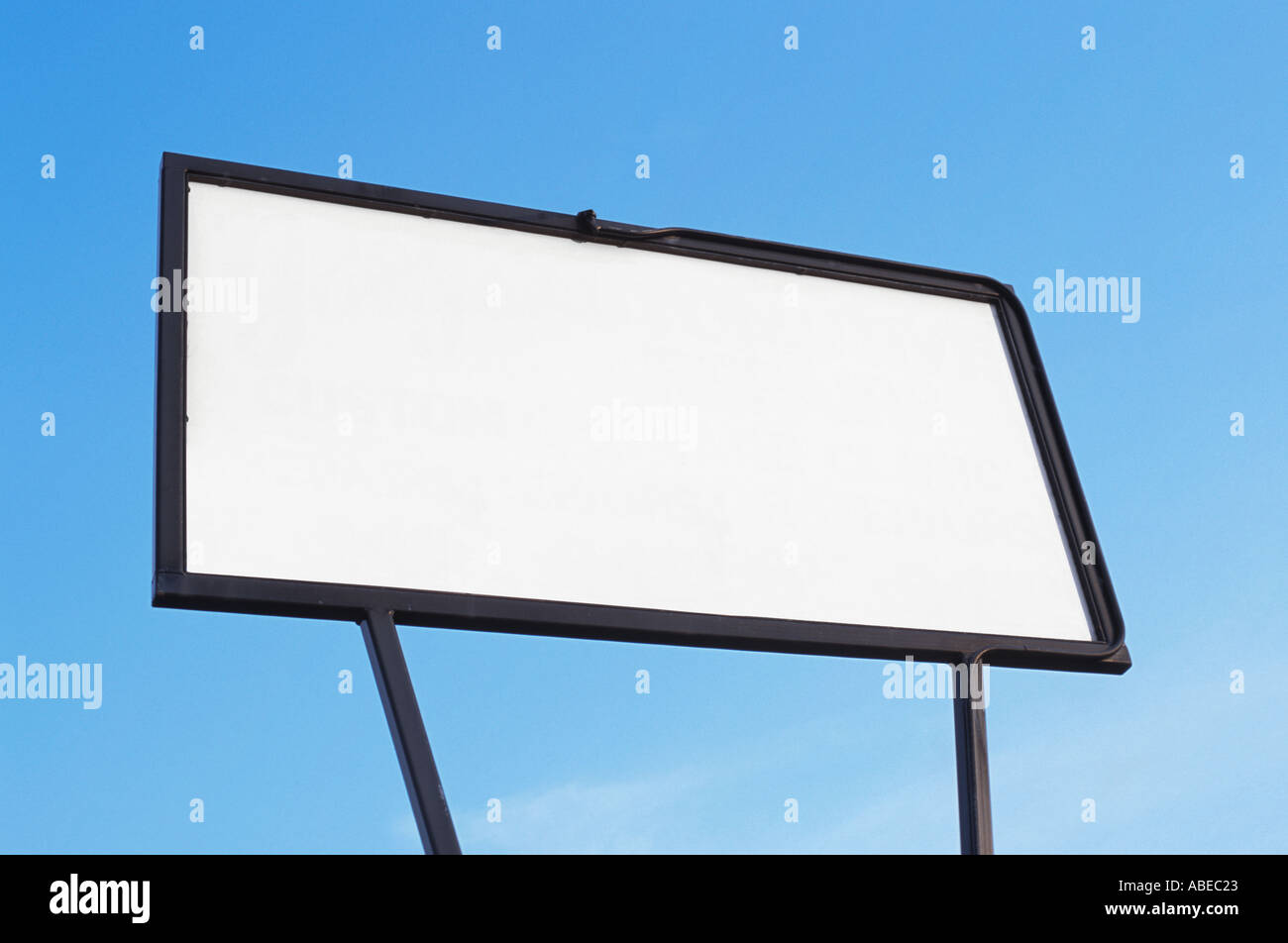 Blank white sign or billboard Stock Photo - Alamy