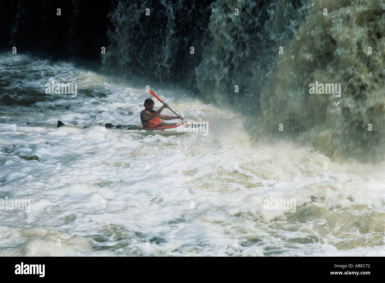 canoe waterfall new zealand Stock Photo - Alamy