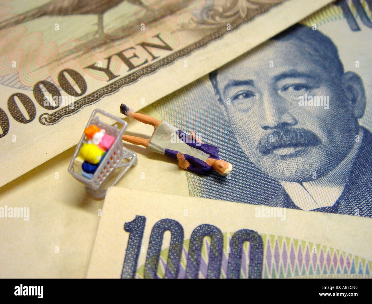 Symbol purchasing power of the Japanese Yen Stock Photo - Alamy