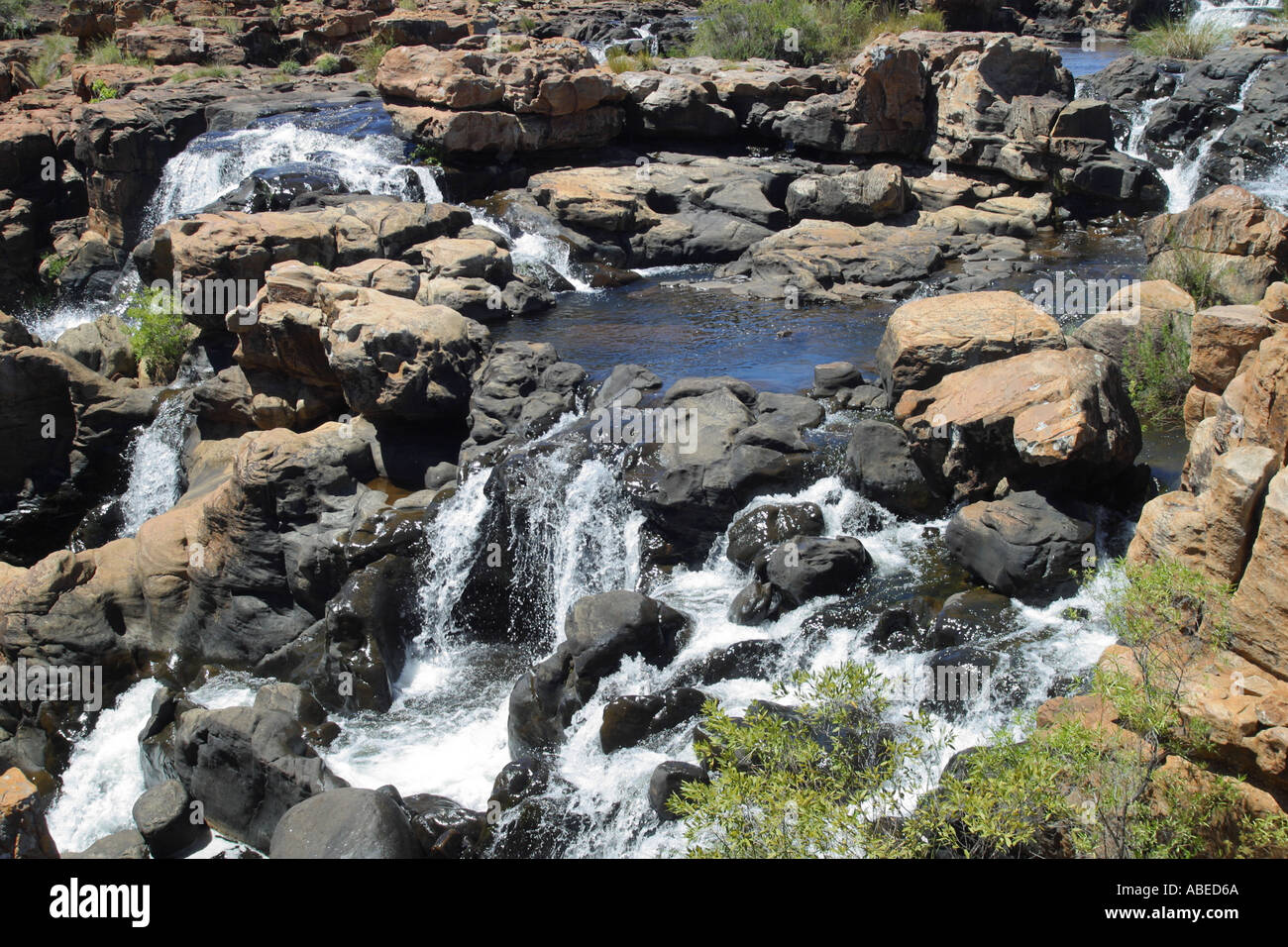 waterfall potholes blyde river Stock Photo - Alamy