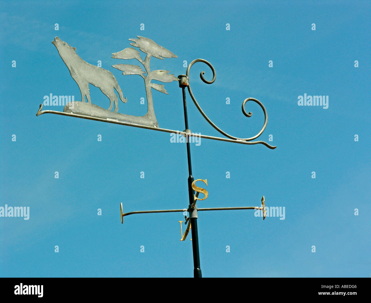 signal sign for wind direction with signs for the points of the compass ...