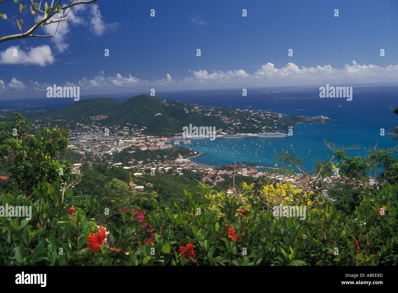 Aerial view of St Thomas, Virgin Islands Stock Photo - Alamy