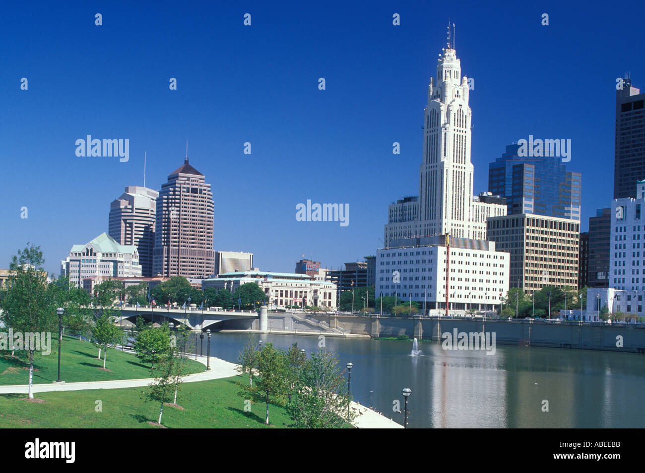 Skyline of city of Columbus, Ohio Stock Photo - Alamy