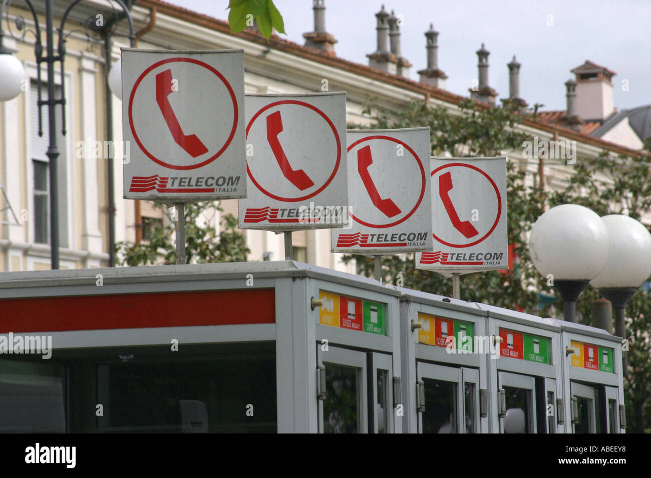 Italian telephone boxes Stock Photo - Alamy