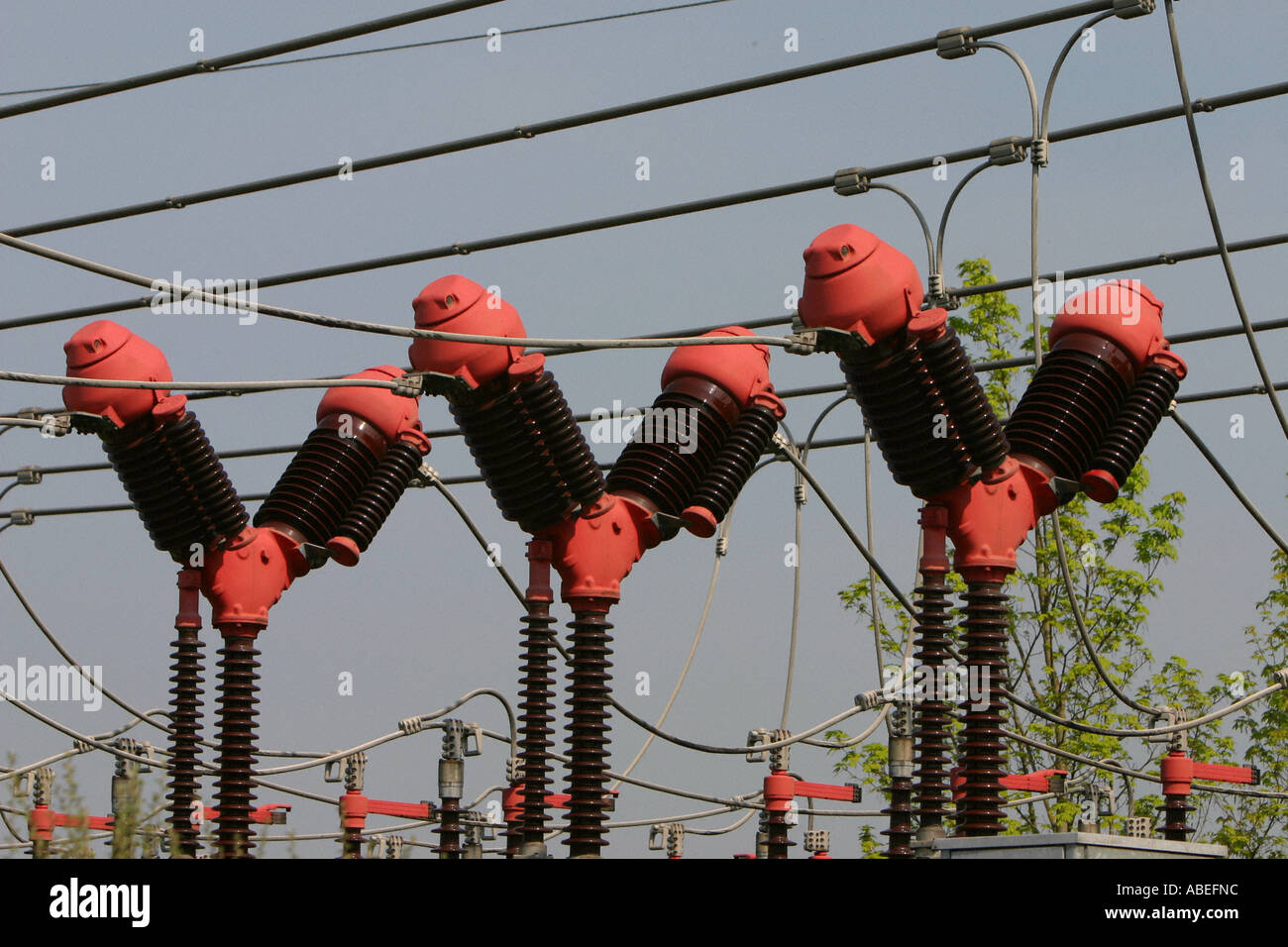 power transformation station Stock Photo - Alamy