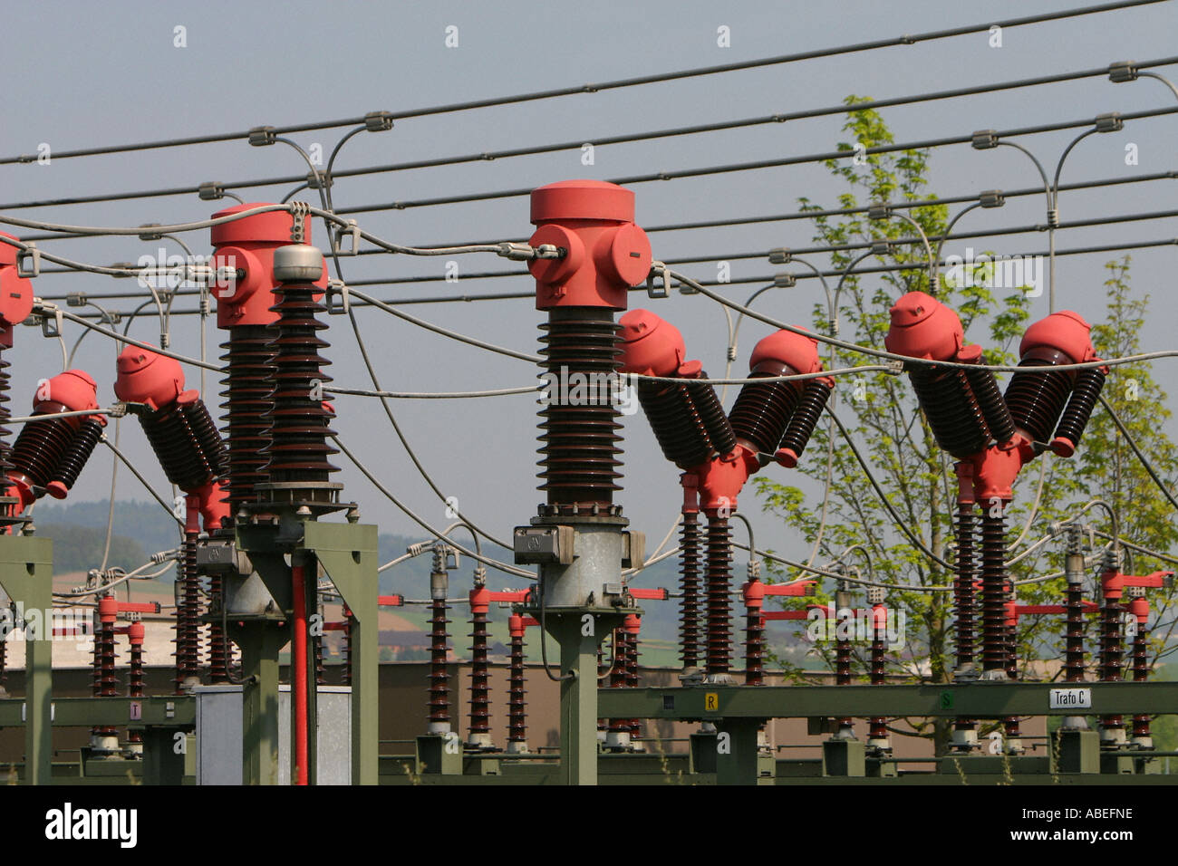 power transformation station Stock Photo - Alamy