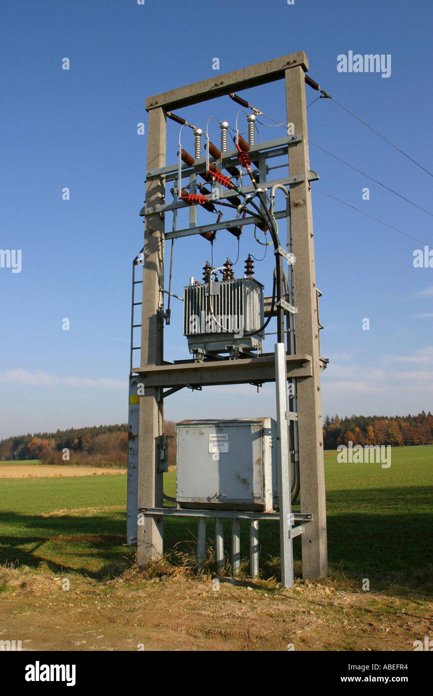 power transformation station Stock Photo - Alamy