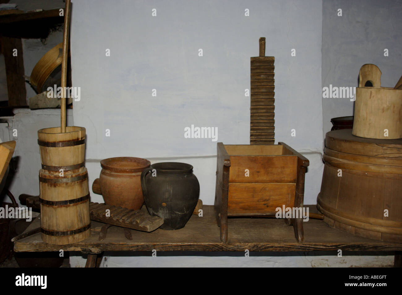 Interior of old Polish House Poland Stock Photo - Alamy