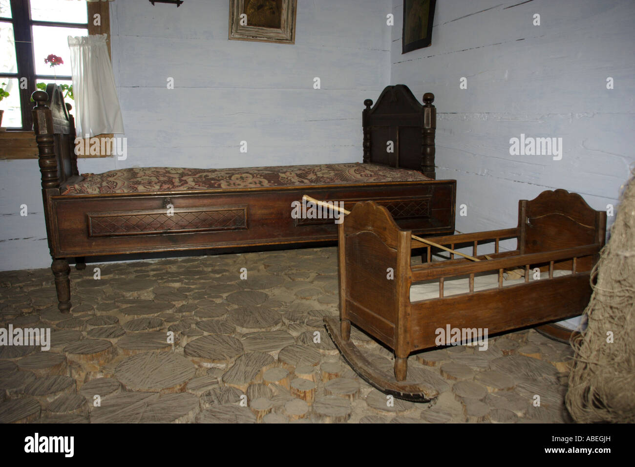 Interior of old Polish House Poland Stock Photo - Alamy
