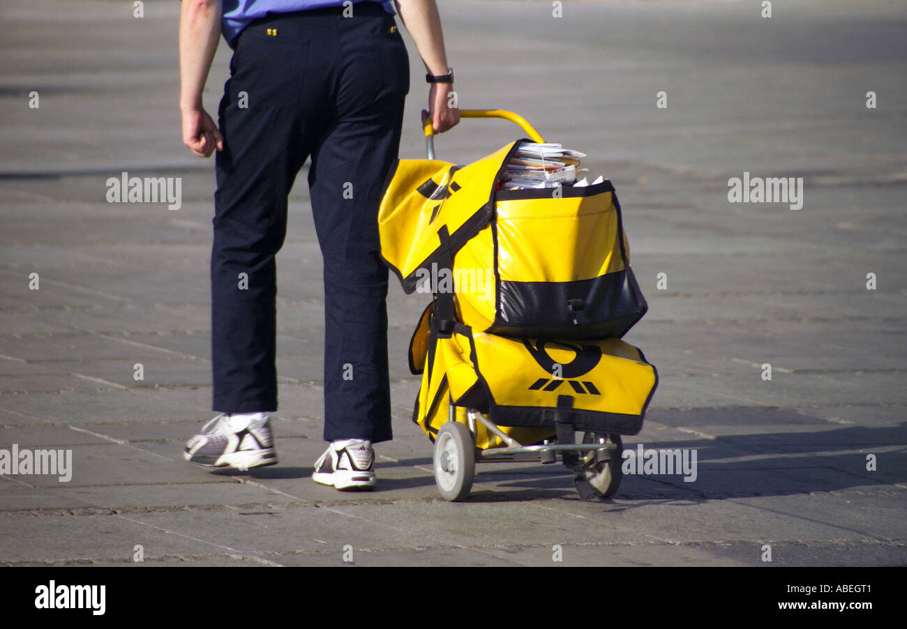 German post office, postman Stock Photo - Alamy