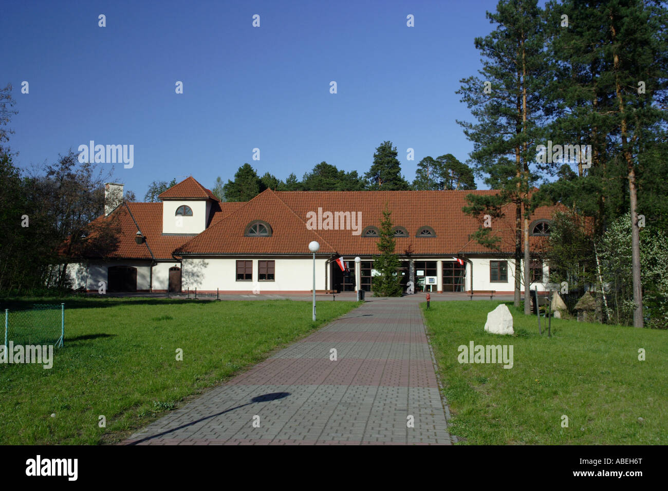Roztoczanski National Park museum building in Zwierzyniec Poland Stock ...