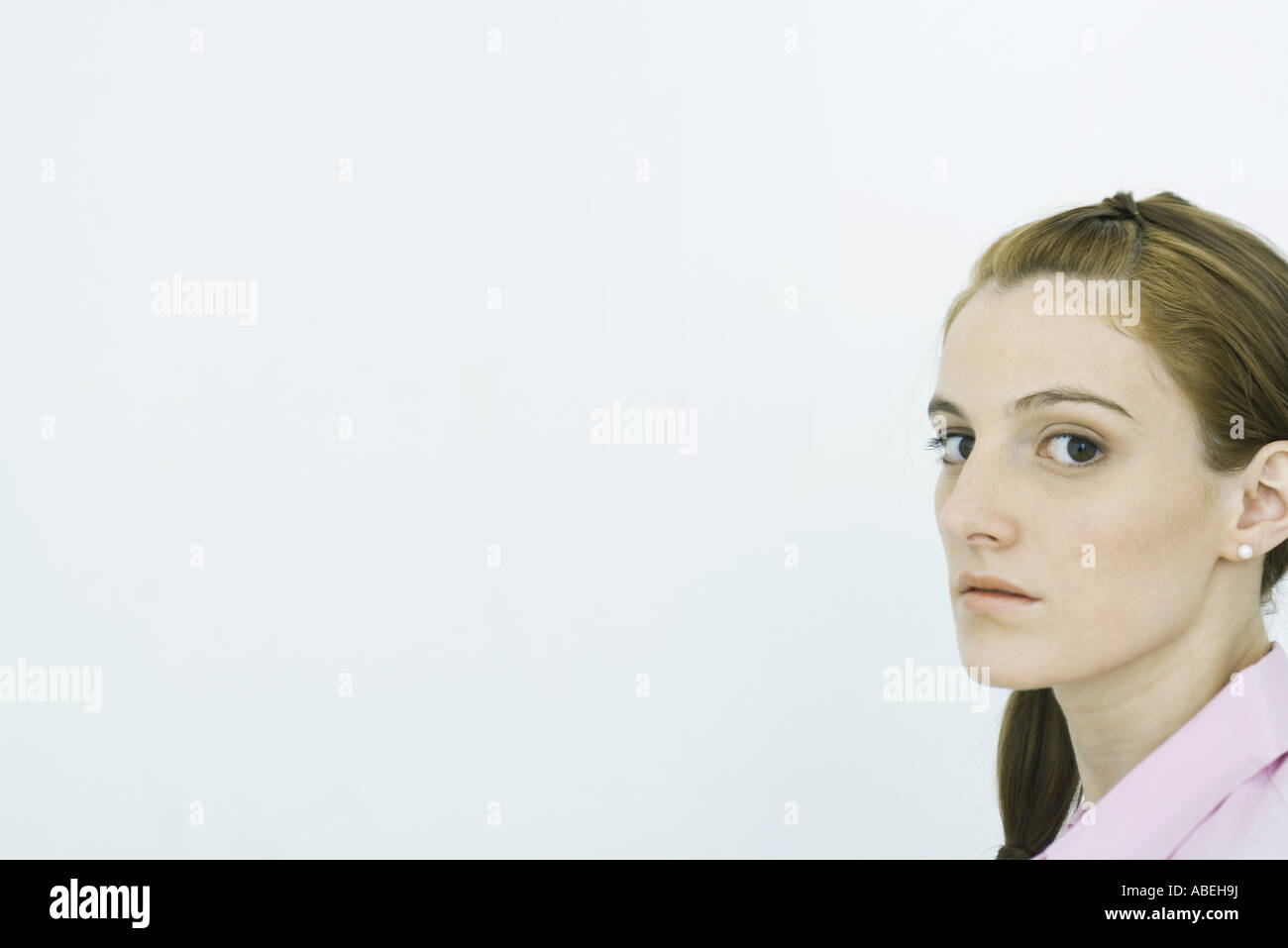 Teenage girl, looking at camera, off center Stock Photo - Alamy