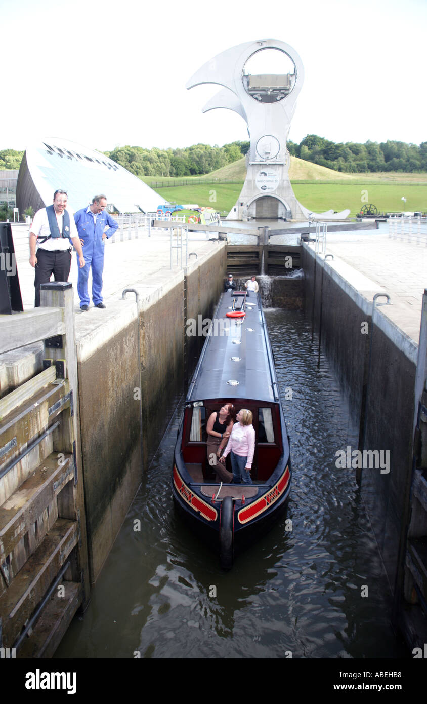 THE FALKIRK WHEEL WATERLIFT FORTH & CLYDE UNION CANALS FALKIRK SCOTLAND ...