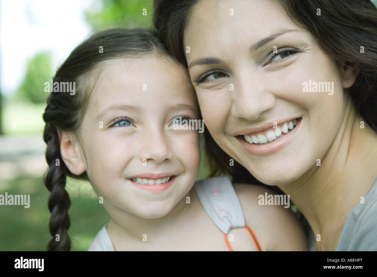 Woman and daughter, portrait Stock Photo - Alamy